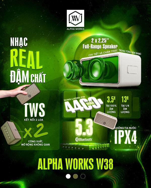 Loa Bluetooth Alpha Works AW W38 Chính Hãng - AnhDuyen Audio